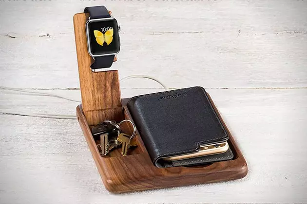 Fourre-tout en bois pour Apple Watch