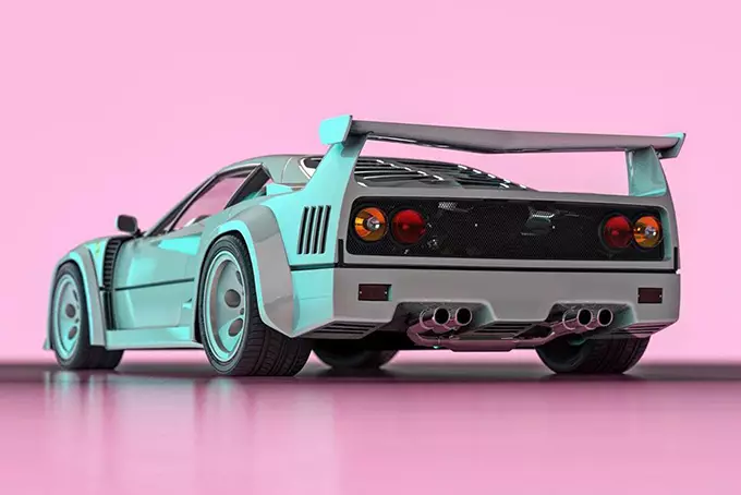 Abimelek dizaýny boýunça Ferrari F40 Countach 10984_3