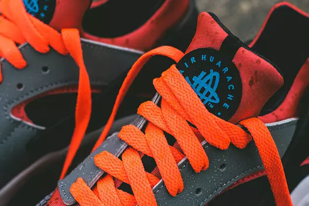 Nike Air Huarache Cool Gray Bright Crimson 3