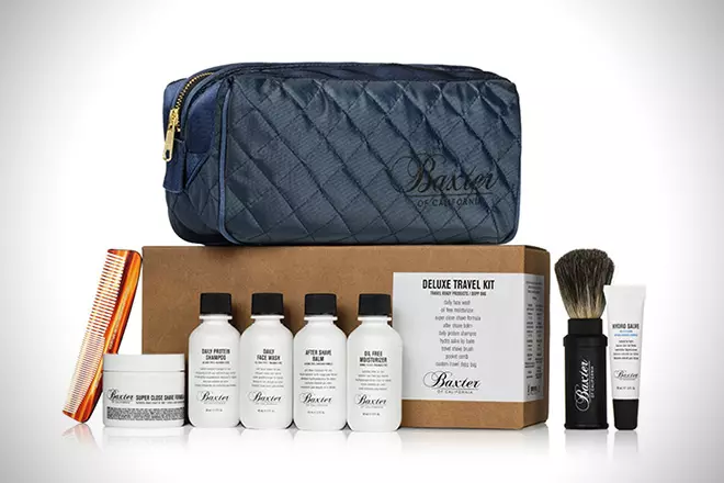 Kit de viaxe de luxo de Baxter of California