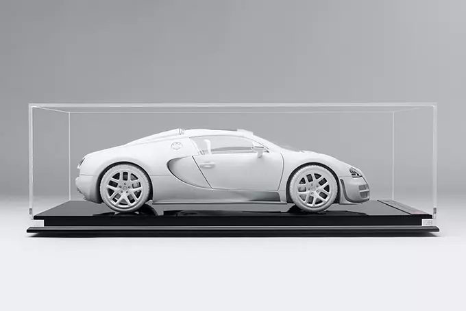 Amalgam Bugatti Veyron 16.4 Grand Sport Vitesse White Edition 1:8 mēroga modelis 14425_5