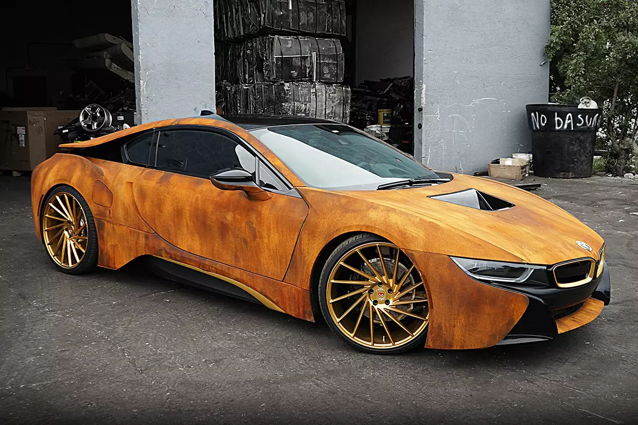 BMW i8 ዝገት ጥቅል ብጁ በሜትሮ ዋይራፕ