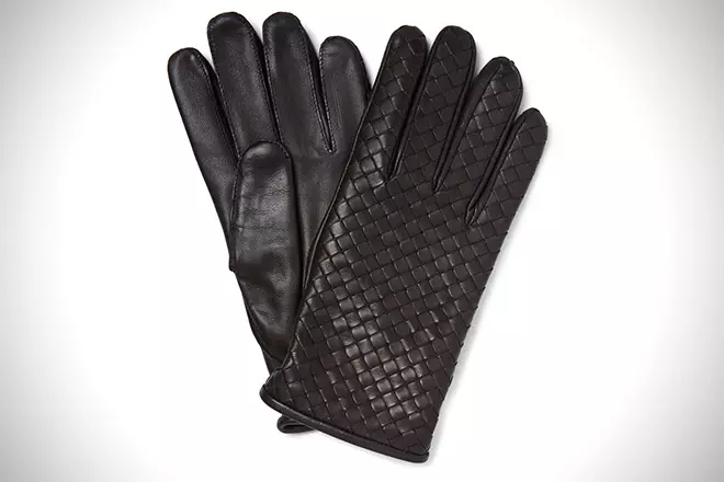 Bottega Veneta Cashmere-Lined Leather Gloves