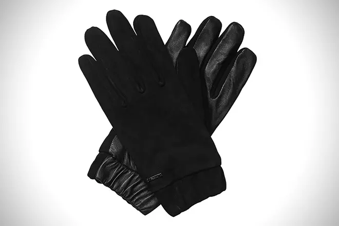 Scotch & Soda Gants en cuir et suède