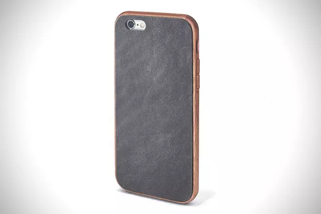 Funda para iPhone 7 Grovemade de nogueira e coiro