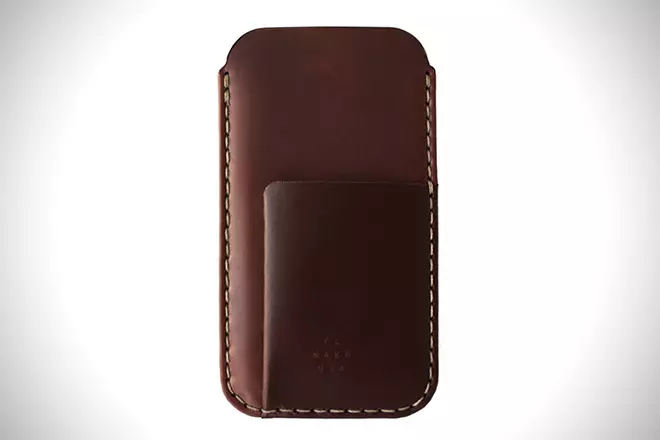 Husa pentru carduri iPhone 7 Horween Shell din piele Cordovan