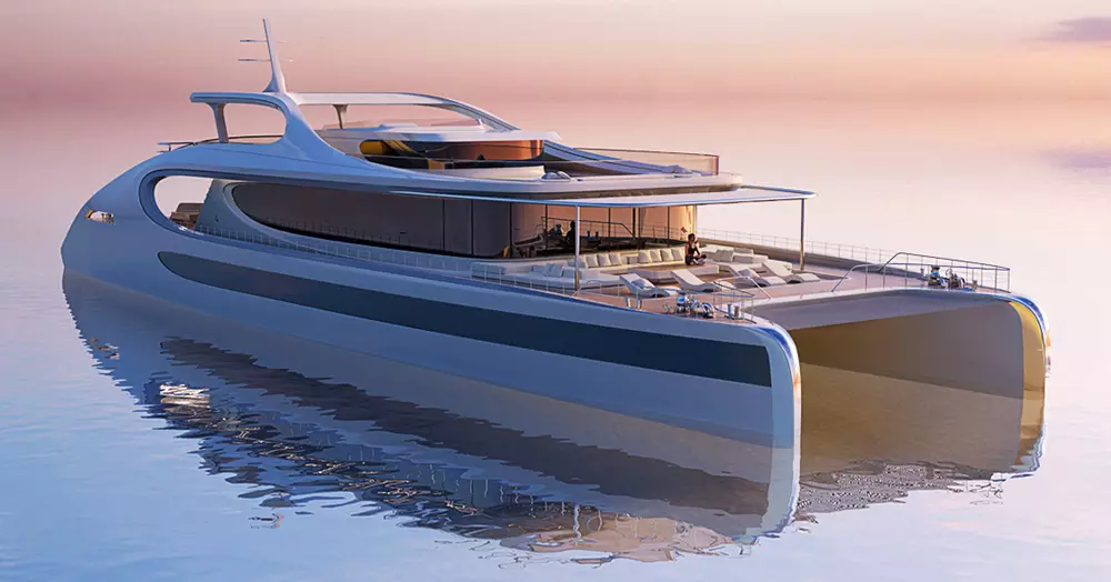 Catamarano onirico Rossinavi x Zaha Hadid Architects