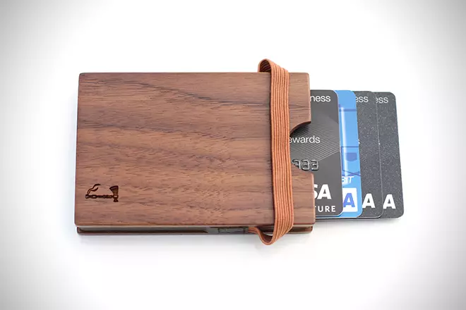 සිහින් දැව Walnut Card Wallet