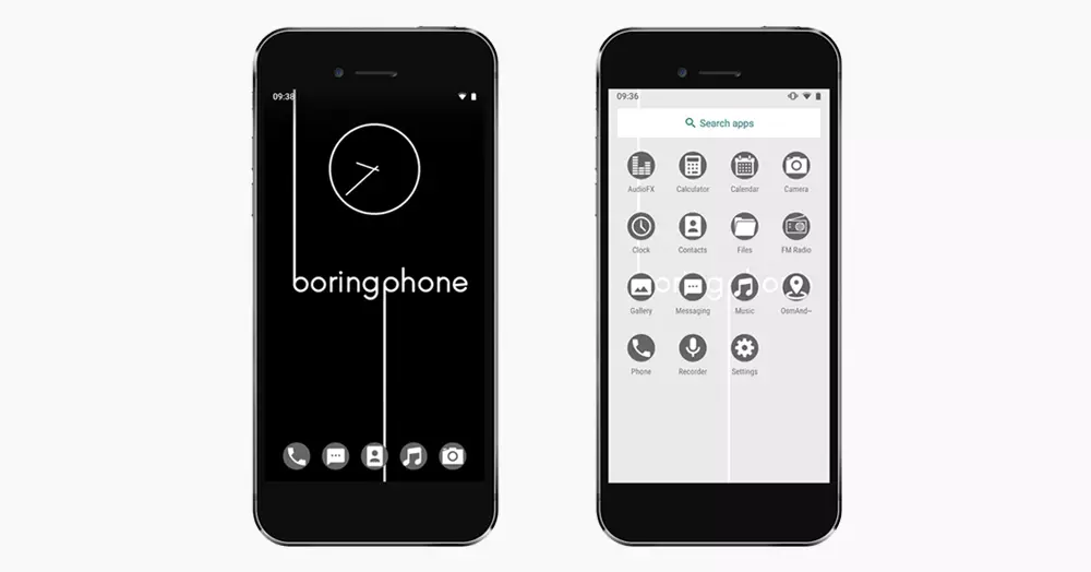 Smartphone minimalista BoringPhone