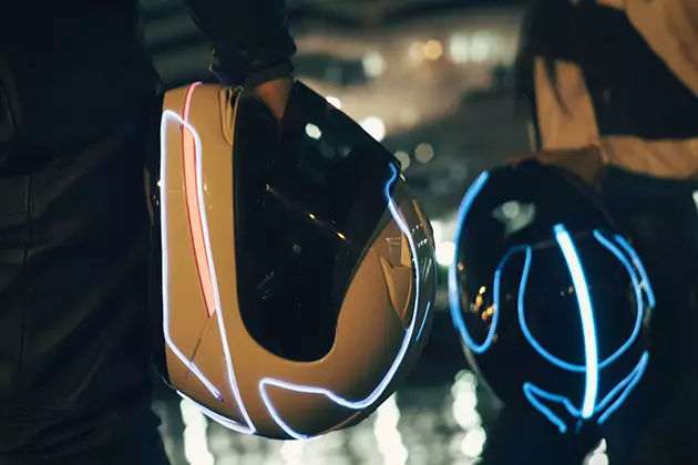 Elektroluminiscenčné motocyklové prilby LightMode 5