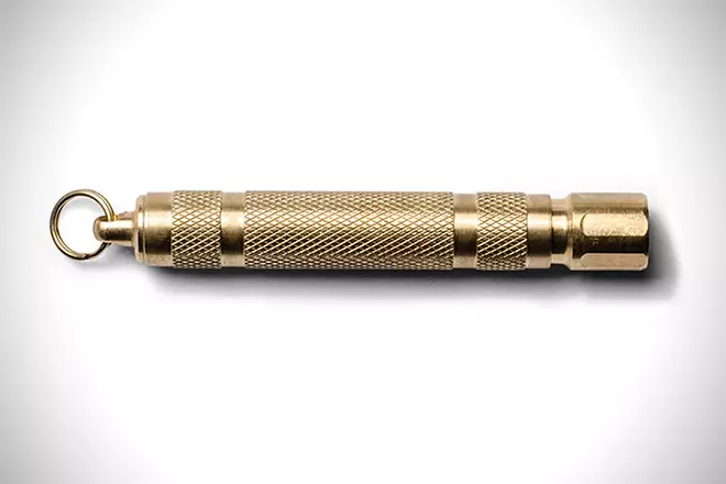 EDC Brass LED Keychain moliuila