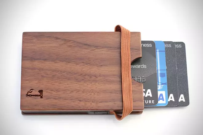 Slim Timber Walnut Card Wallet