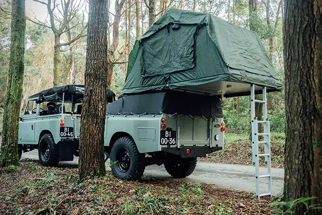 1982 Land Rover Series 3 med Camping Trailer 7