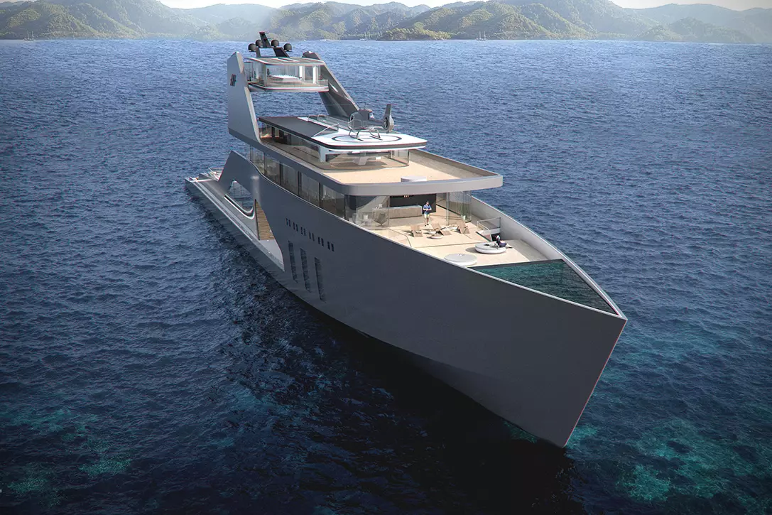 108m Hybrid Mega Yacht ji hêla Hareide Design 6