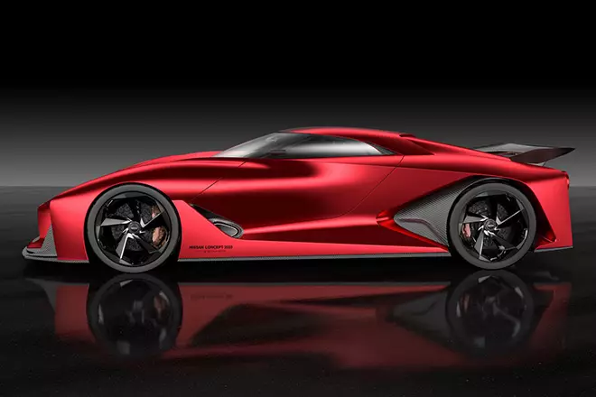 Nissan Concept 2020 Vision GT „ცეცხლოვანი რაინდი წითელი“ 2