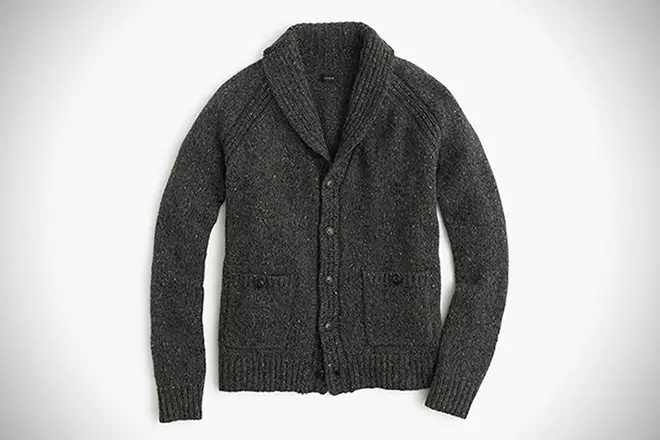 J. Crew Italský vlněný šátek s límečkem Cardigan